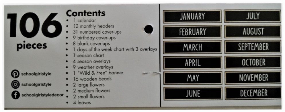 Simply Safari Calendar Set - Home Messenger