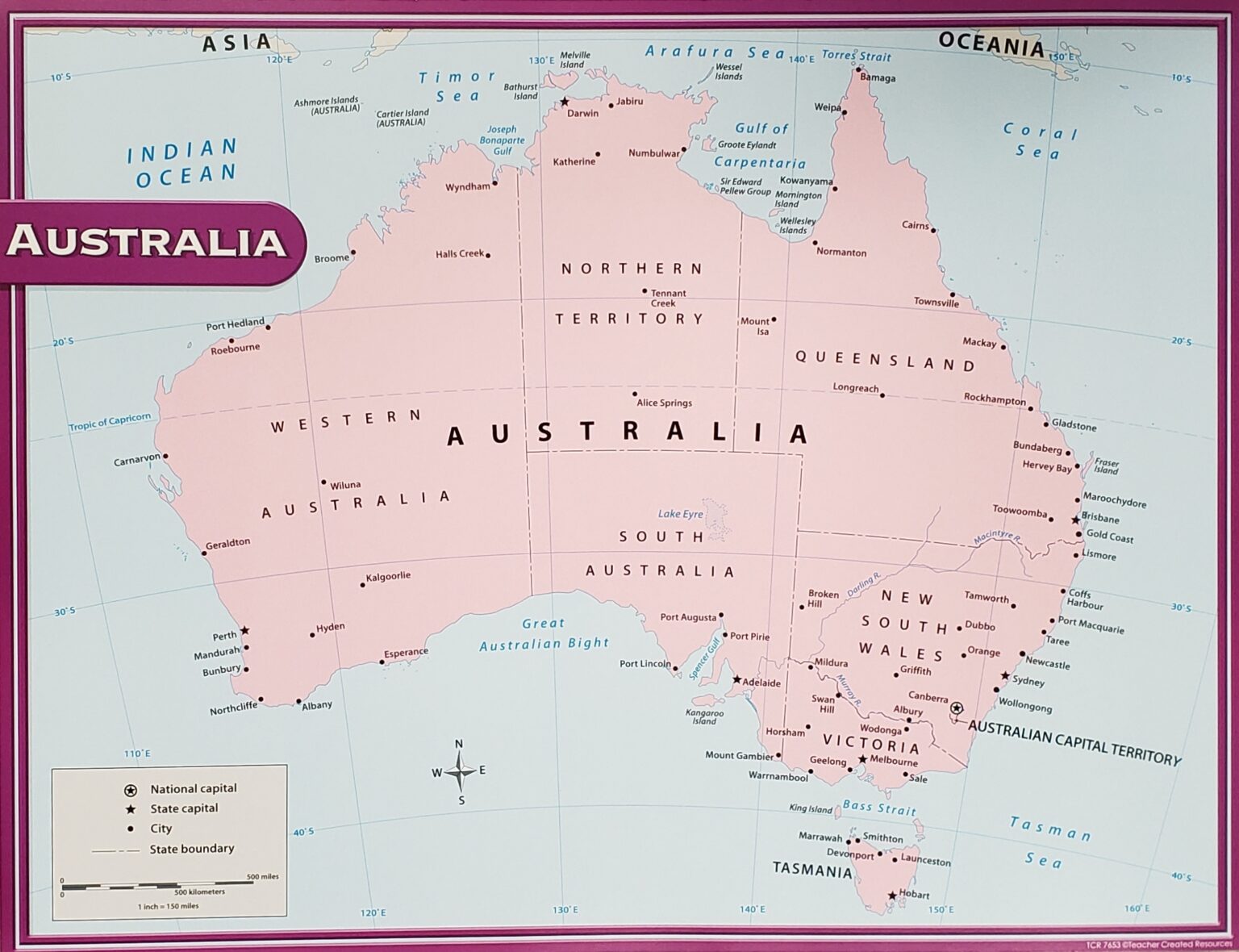 Australia Map Poster - Home Messenger