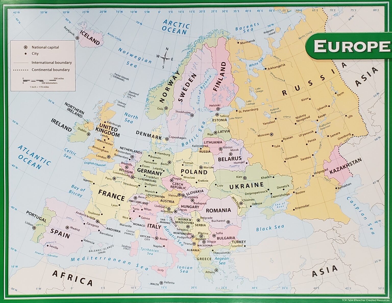 Europe Map Poster - Home Messenger