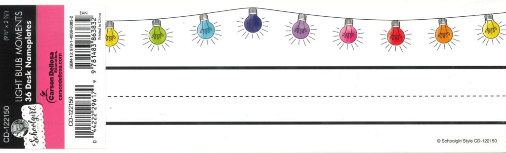 Light Bulb Moments Name Tags - Home Messenger