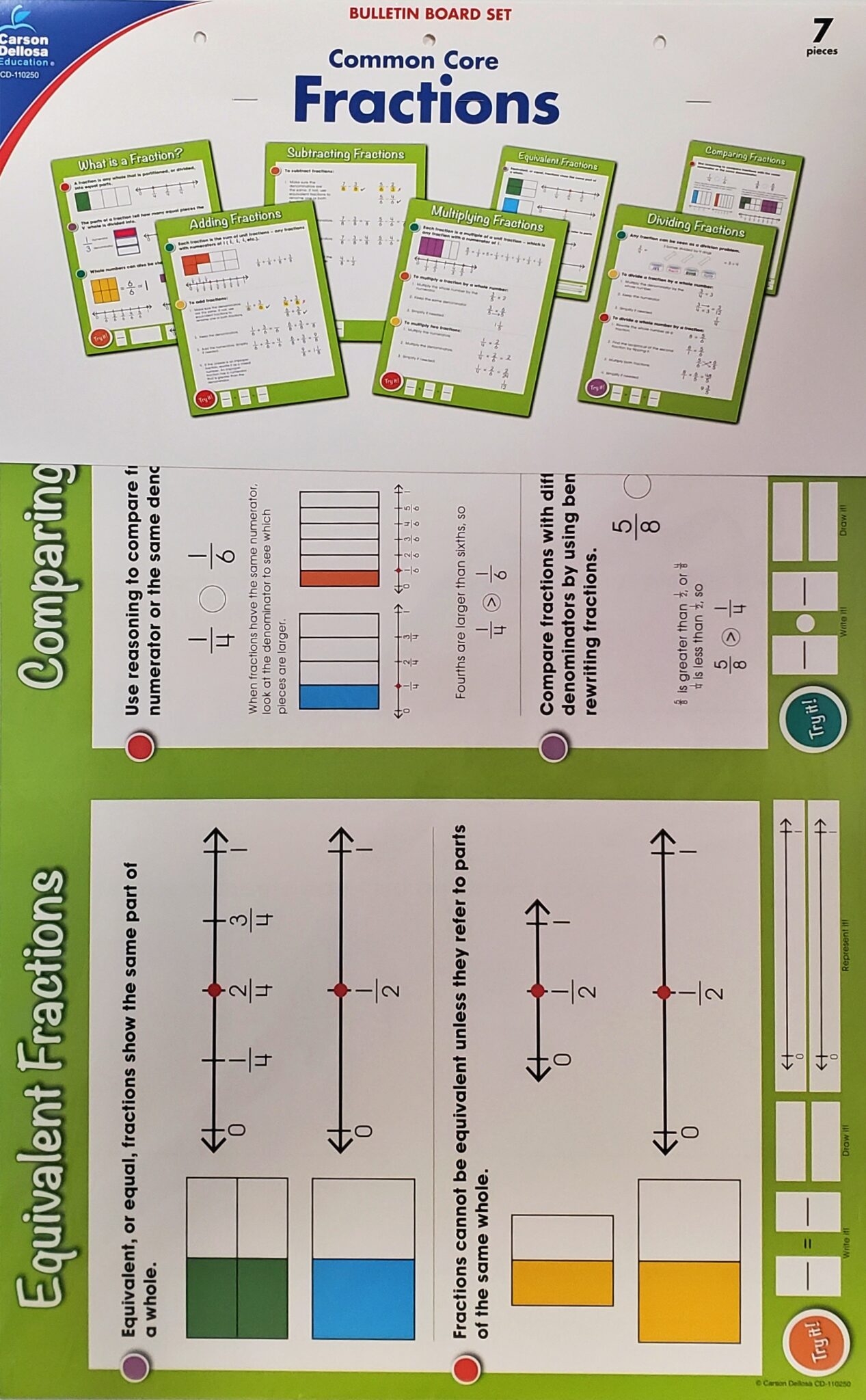 Common Fractions Bulletin Board Set - Home Messenger