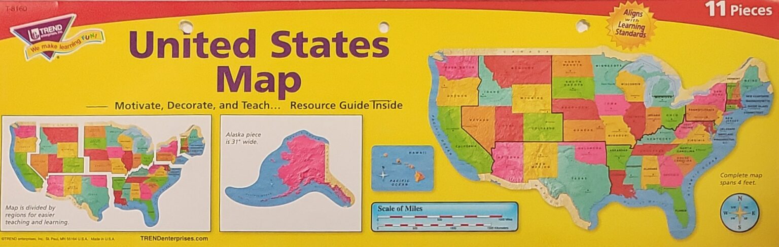 United States Map Bulletin Board Set - Home Messenger