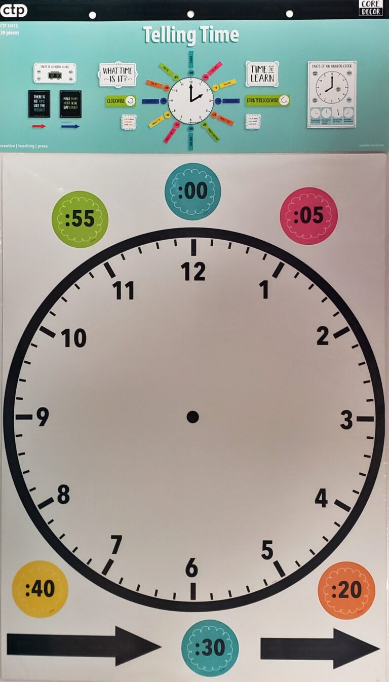 Telling Time Bulletin Board Set - Home Messenger