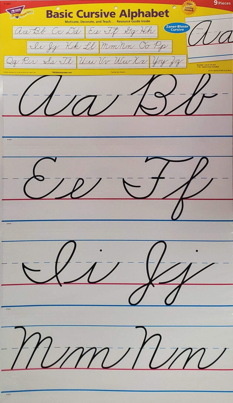 Alphabet Line Basic Cursive - Home Messenger