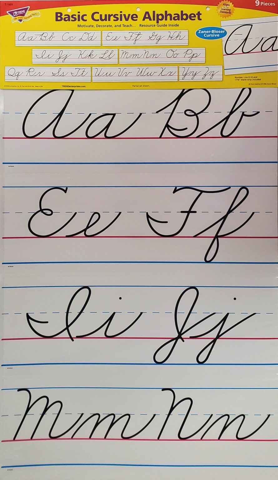 Alphabet Line Basic Cursive - Home Messenger