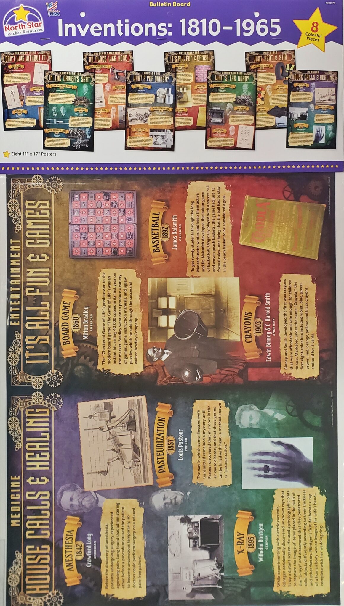 Inventions 1810 - 1965 Bulletin Board Set - Home Messenger