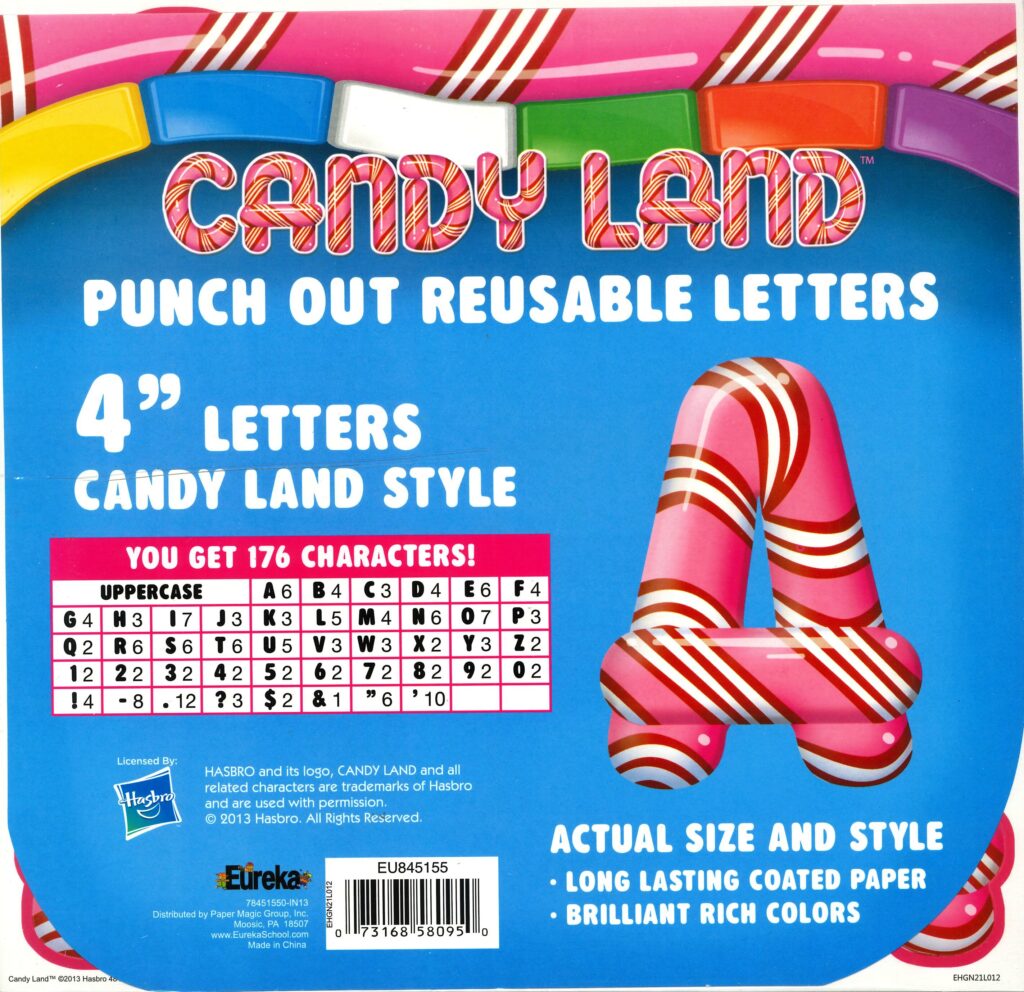 Candyland Deco Letters 4" - Home Messenger