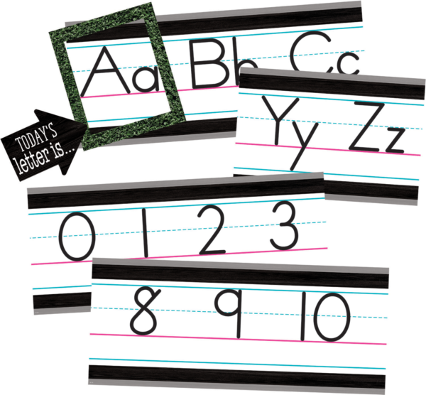 Modern Farmhouse Traditional Manuscript Alphabet Line - Home Messenger