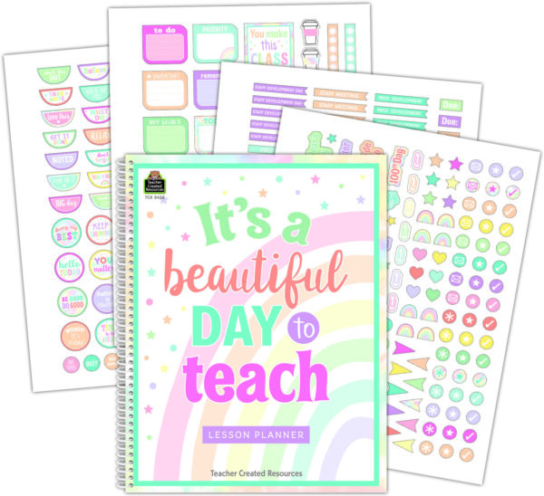 Pastel Pop Teacher Lesson Planner - Home Messenger