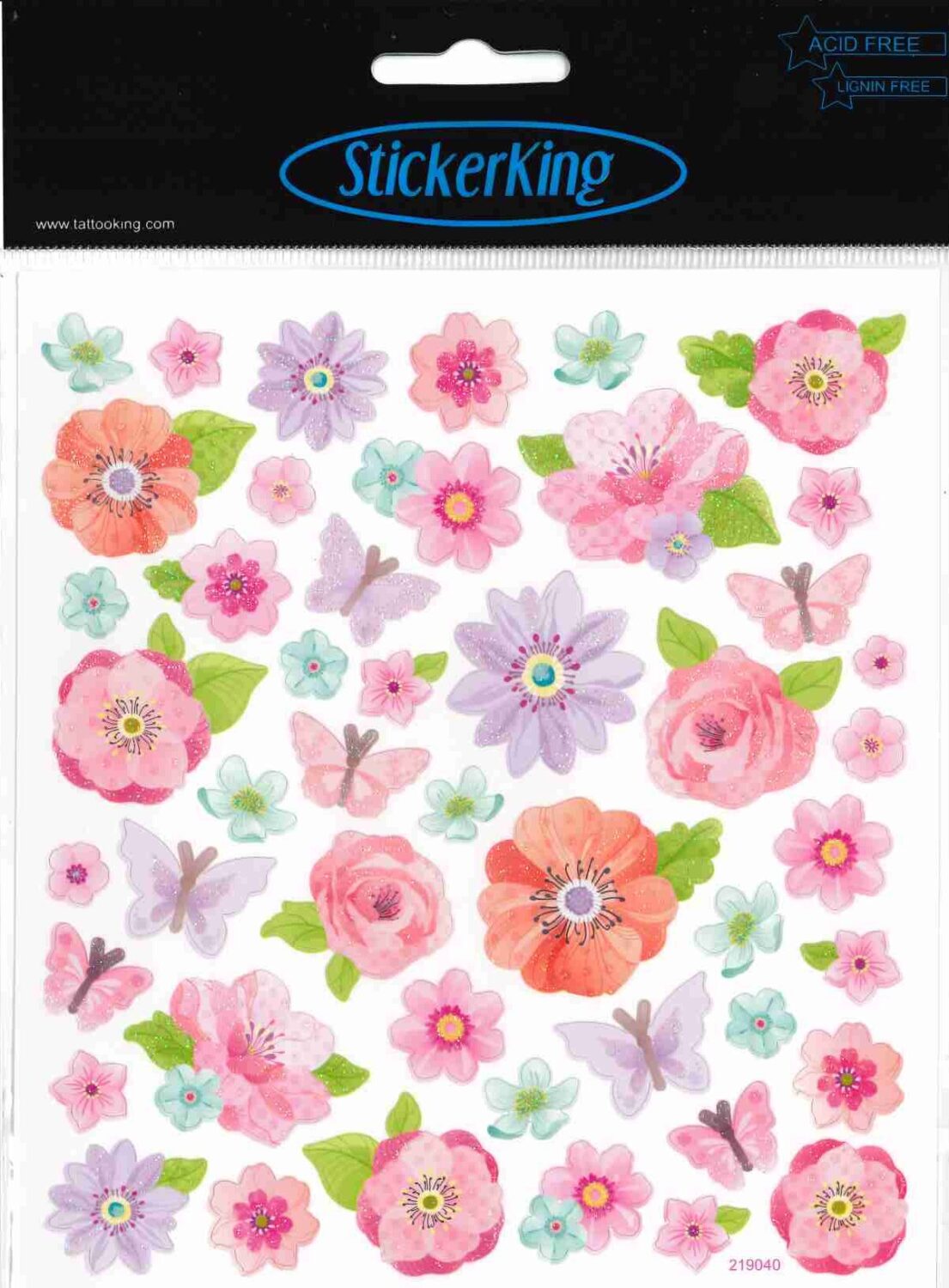 Stickers Glitter Flowers - Home Messenger